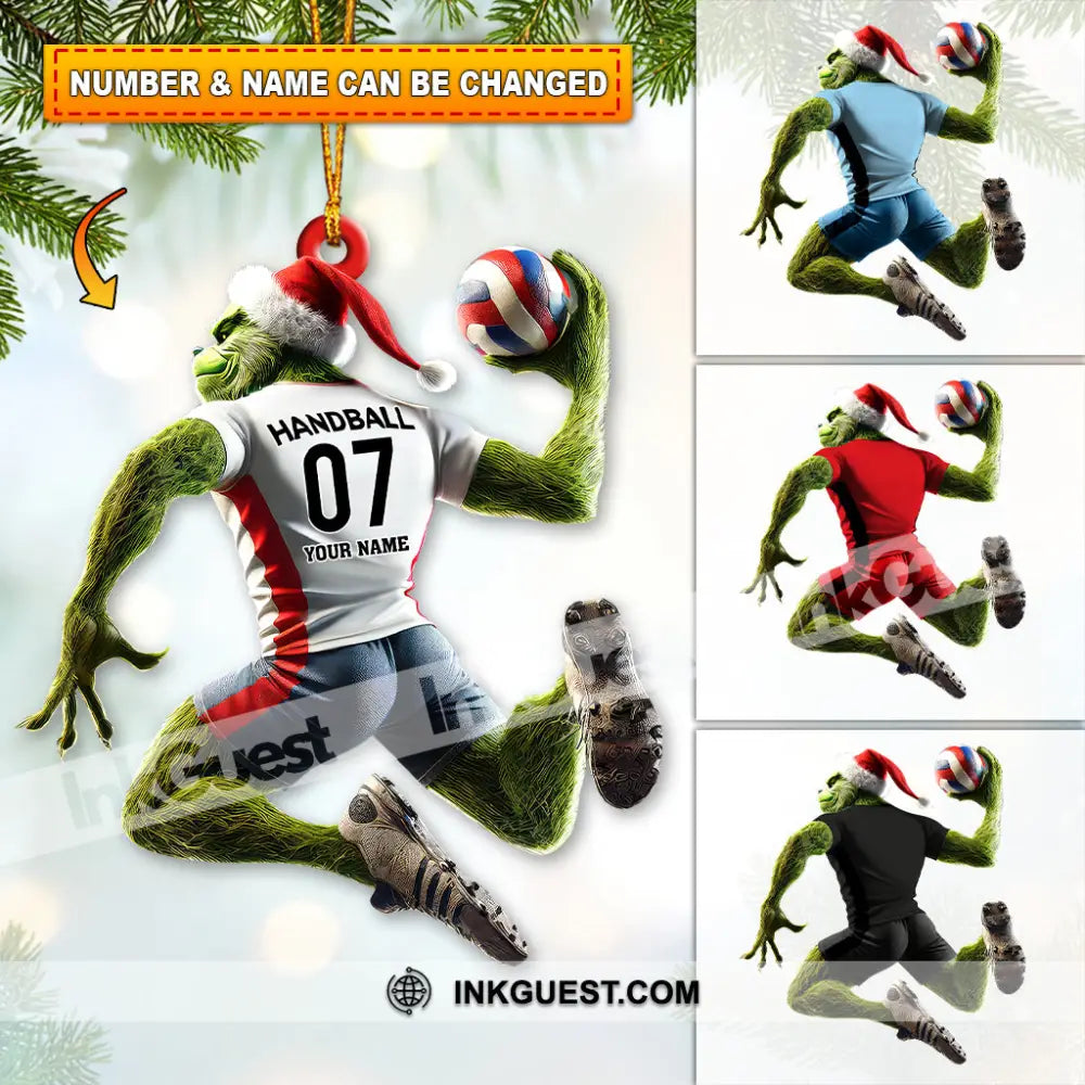 Custom Name Stink Christmas Handball Ornament, Christmas Gift for Hand