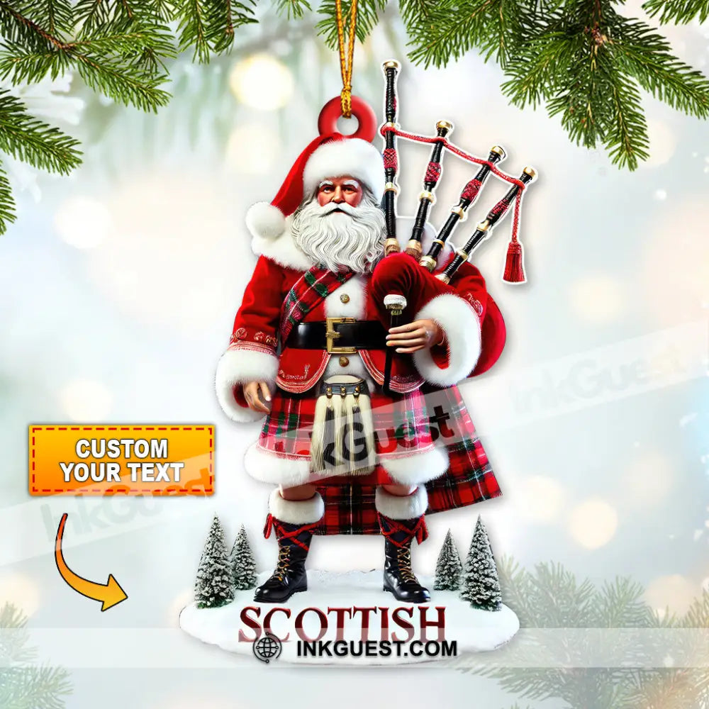 Custom Name Scotland Ornament, Christmas Gift for Scotland Lover