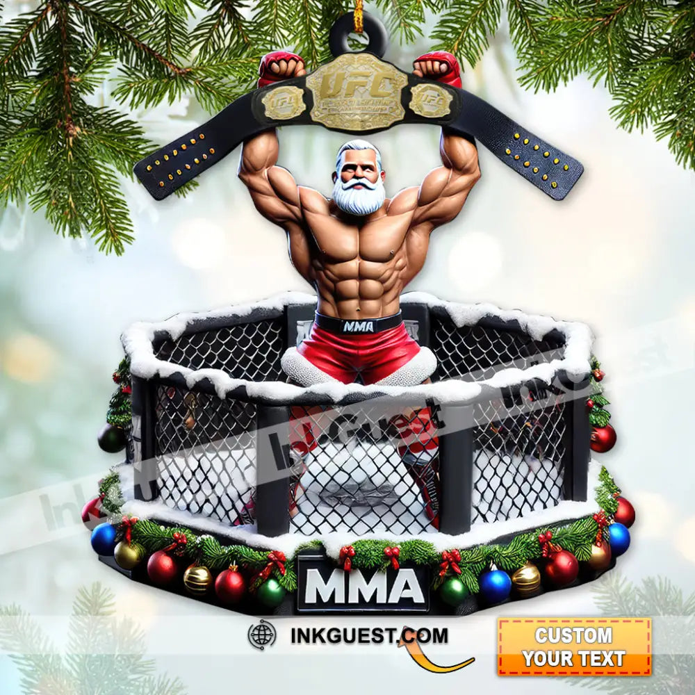 Custom Name MMA Boxing Ornament, Boxing Lover Christmas Gift