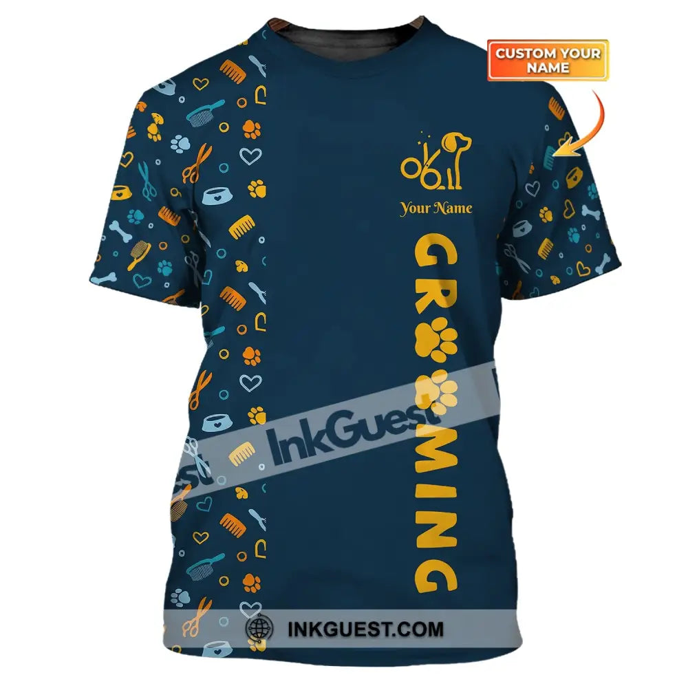 Unisex Shirt, Custom Name Groomer Shirt, Pet Grooming T-Shirt, Shirt f