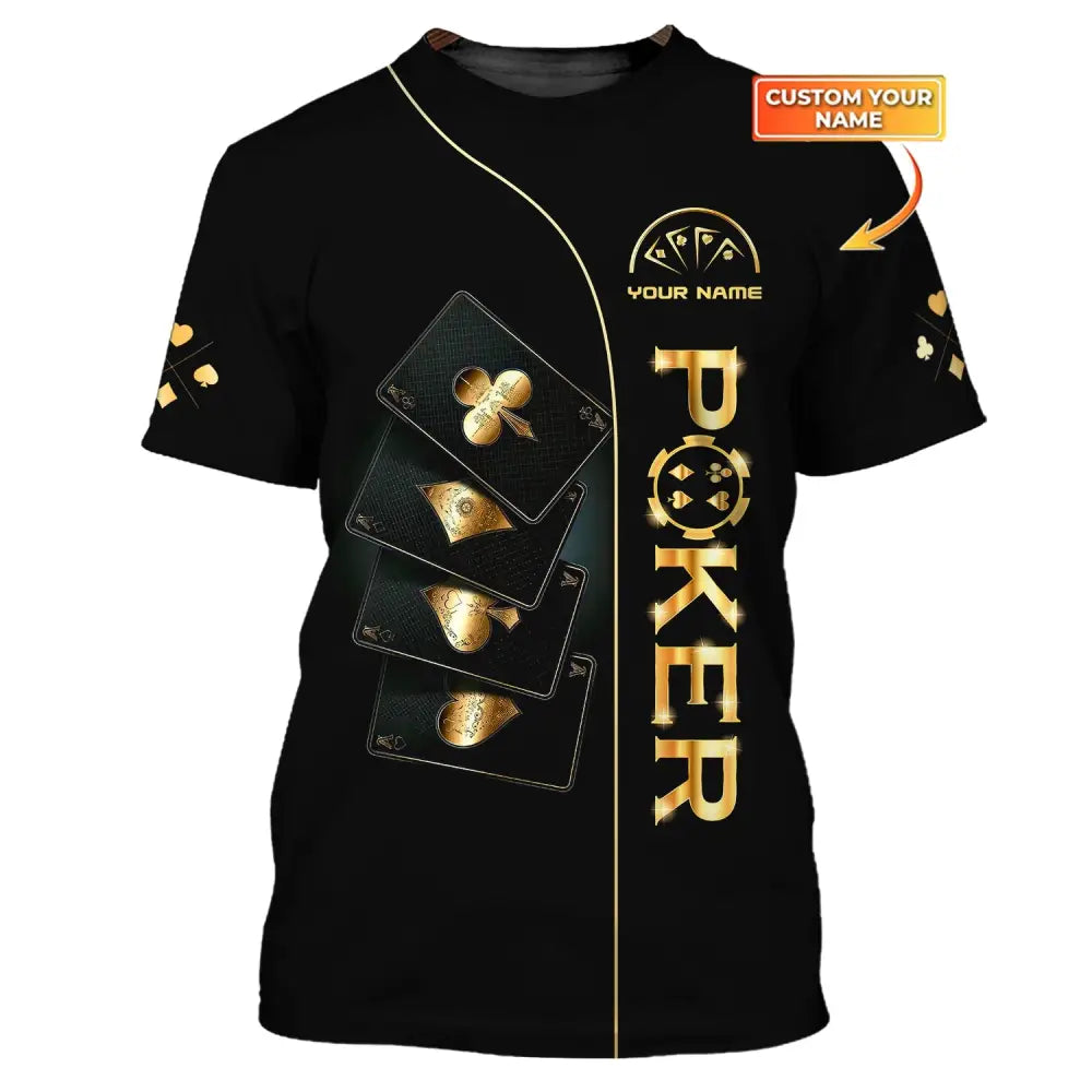 Unisex Shirt, Custom Name Poker T-Shirt, Poker Hoodie, Poker Gift