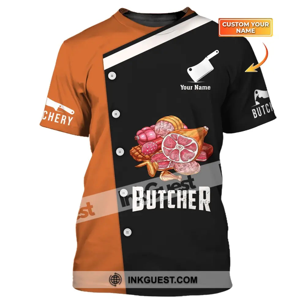 Unisex Shirt, Custom Name Butcher Shirt, Butchery, Gift For Butcher, M