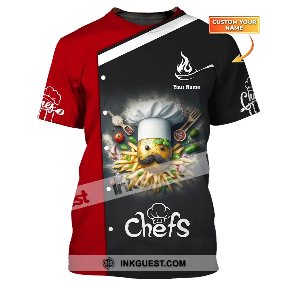 Man Shirt, Custom Name Chef Shirt, Cooking Chef, Gift for Cooking Love