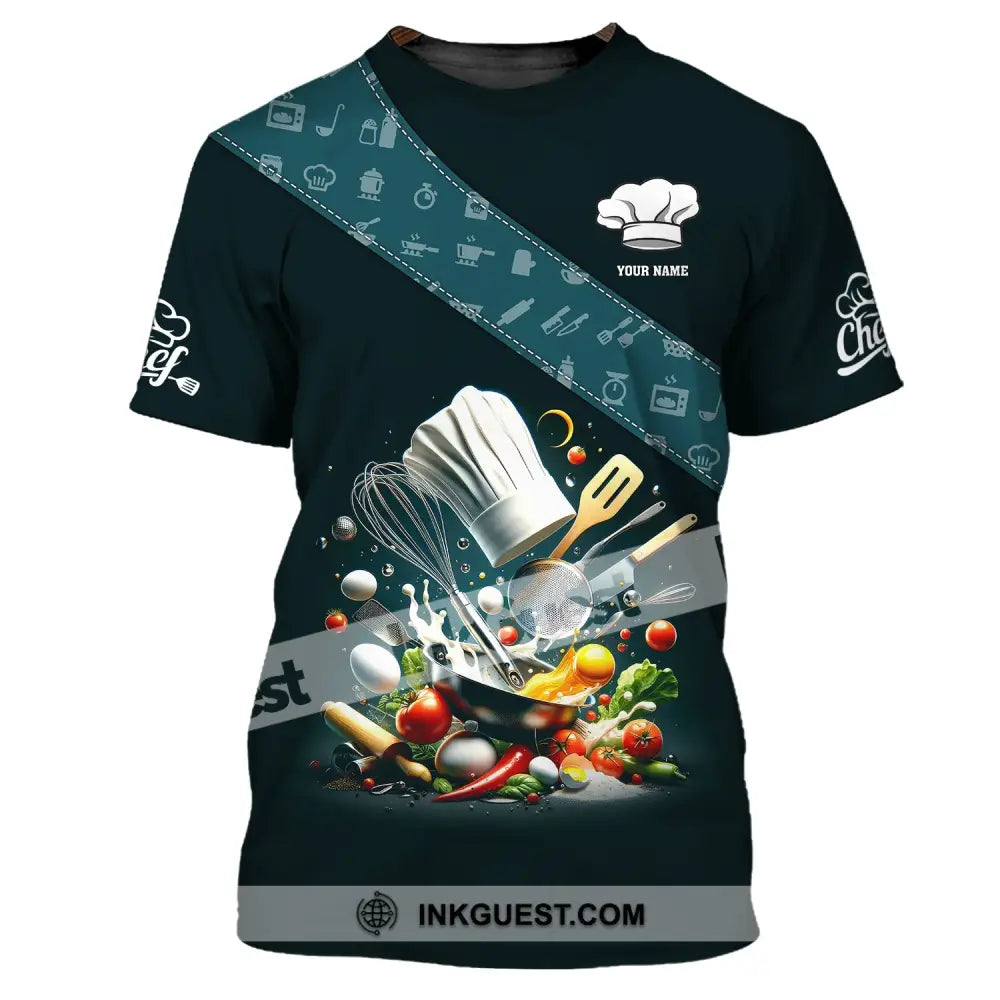 Unisex Shirt, Custom Name Chef Shirt, Cooking Chef, Gift for Cooking L