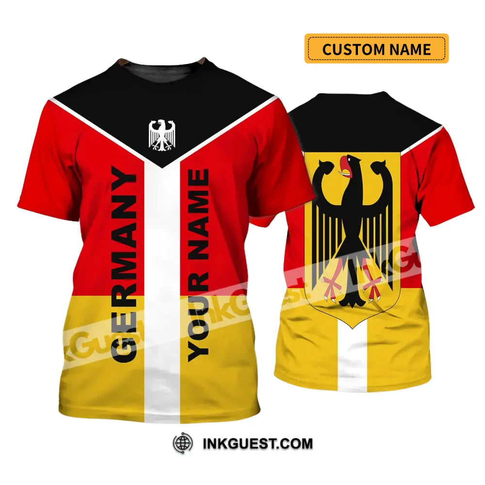 Unisex Shirt - Custom Name Shirt - Neo Germany Color 3D Shirt