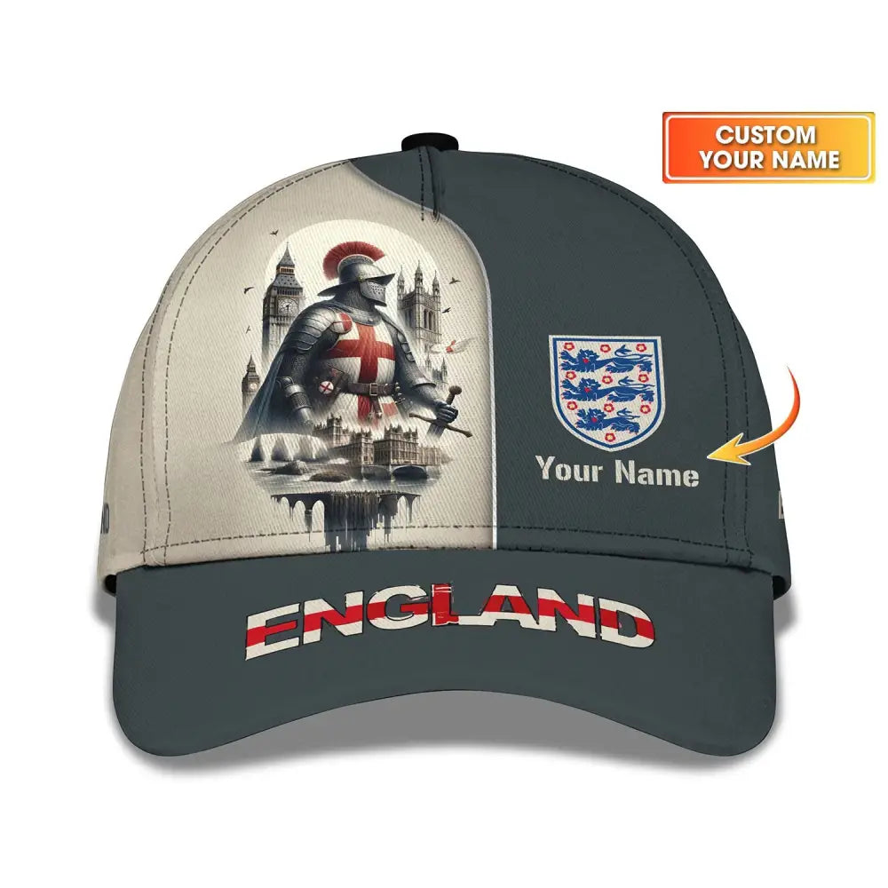 Unisex Cap, Custom Name 3D Cap - England Chevalier Cap