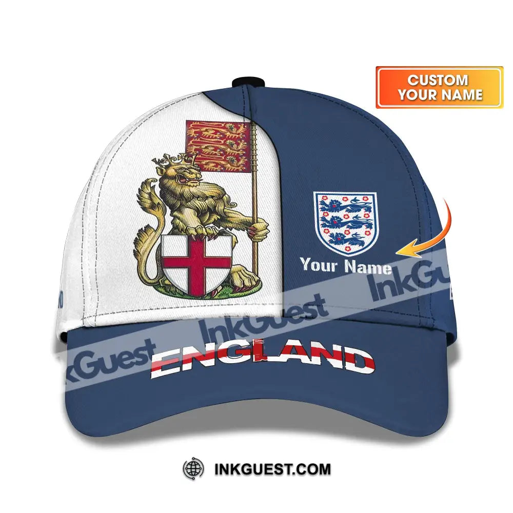 Unisex Cap, Custom England Football Name Cap, England Three Lion
