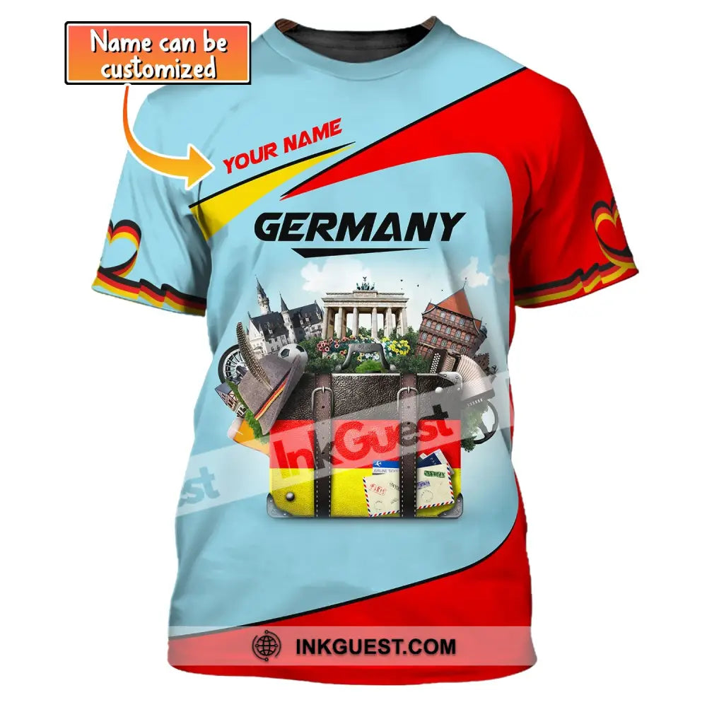 Unisex Shirt, Custom Name Germany T-Shirt, German Shirt, German Love G