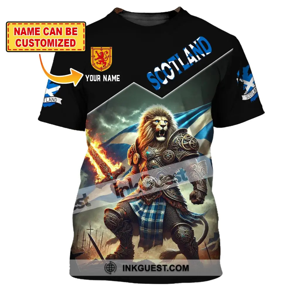 Unisex Shirt, Custom Name Scotland Shirt, Scotland Polo Long Sleeve, S