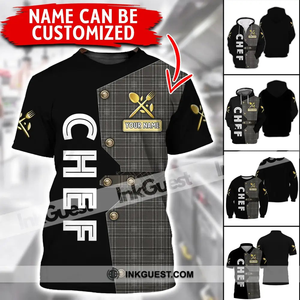 Chemise unisexe, T-shirt de chef personnalisé, chemise d’amateur de cu