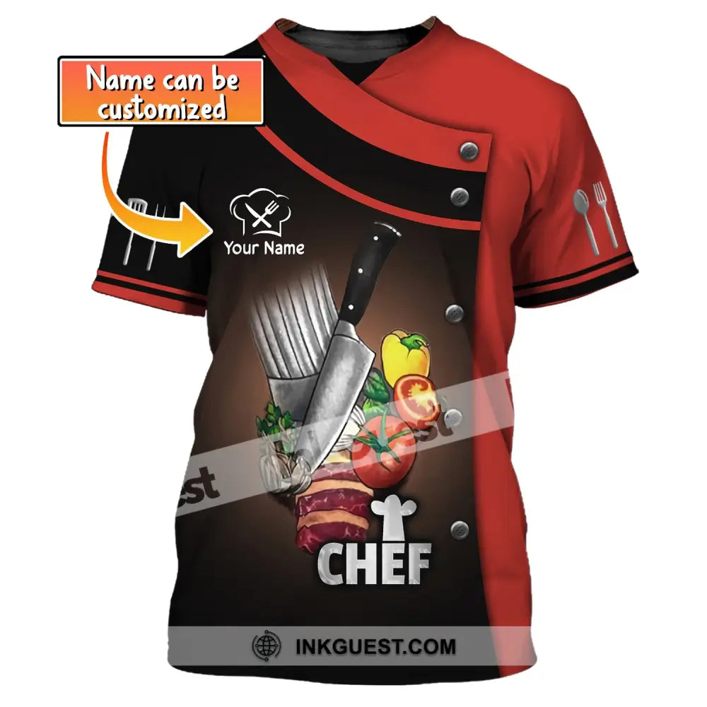 Unisex Shirt, Custom Name Shirt for Chef, Shirt for Chefs, Chef Appare