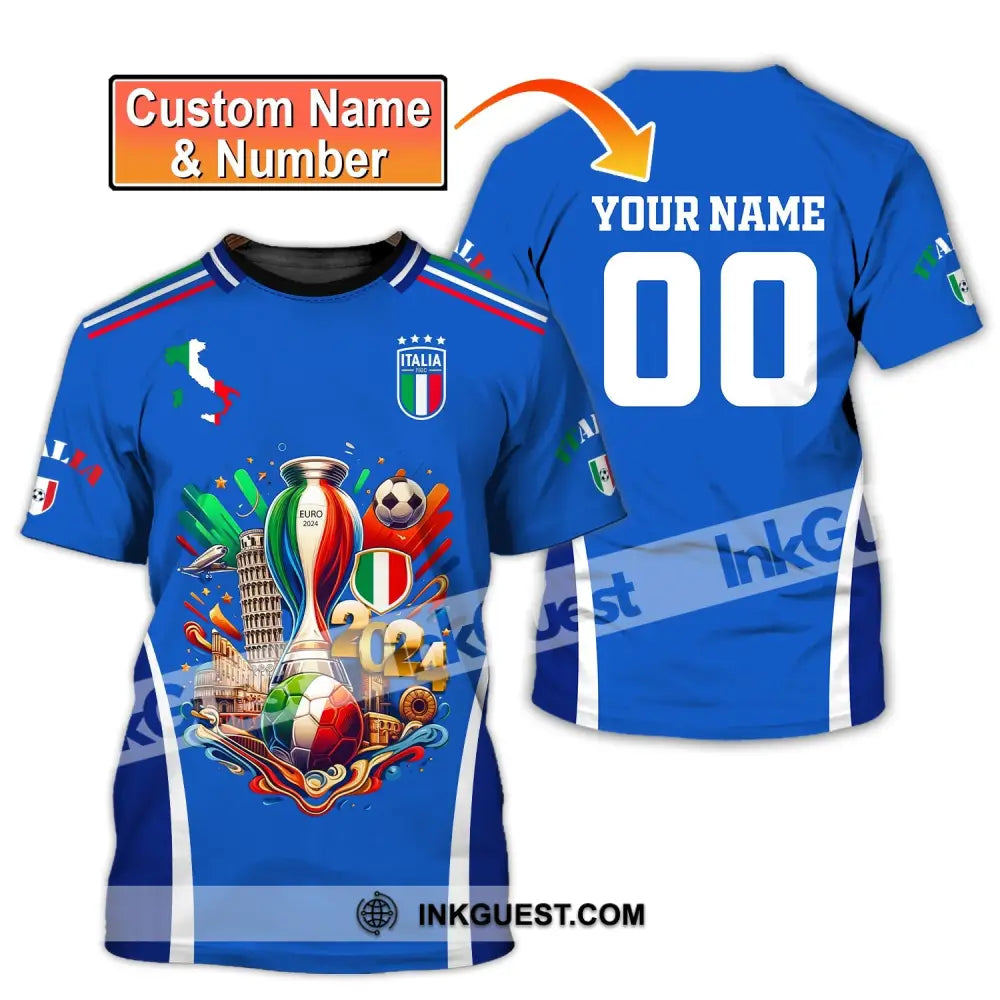 Unisex Shirt, Custom Name and Number Italy Football Shirt, Italy Footb
