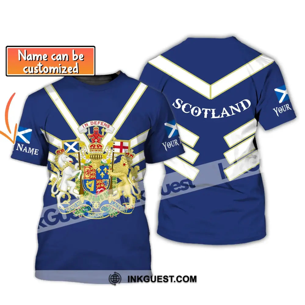 Unisex Shirt, Custom Name Scotland Shirt, In Defens, Scotland T-Shirt